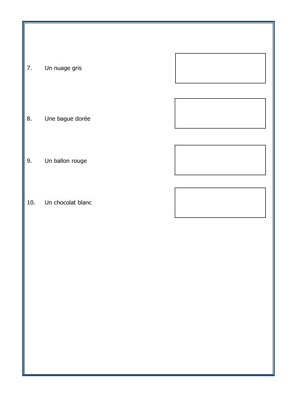 A2Zworksheets:Worksheet of French Worksheet - Les Couleurs-French-Language