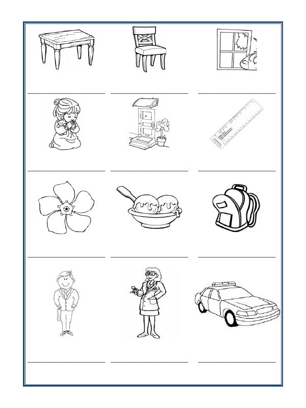 A2Zworksheets:Worksheet of French Worksheet - Les Noms-French-Language