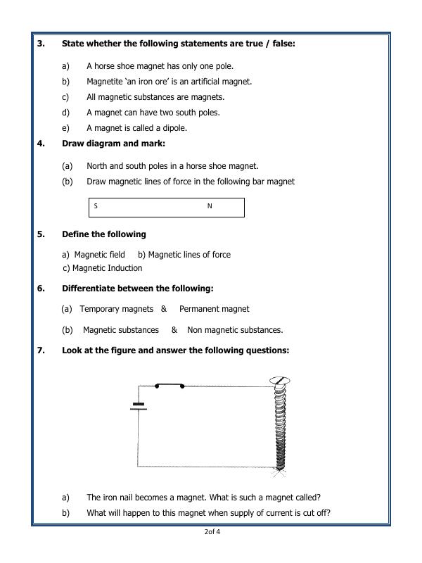 A2Zworksheets:Worksheet of Fun With Magnets-Fun with Science-Science