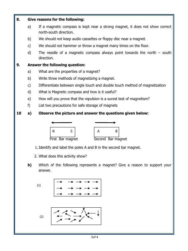 A2Zworksheets:Worksheet of Fun With Magnets-Fun with Science-Science