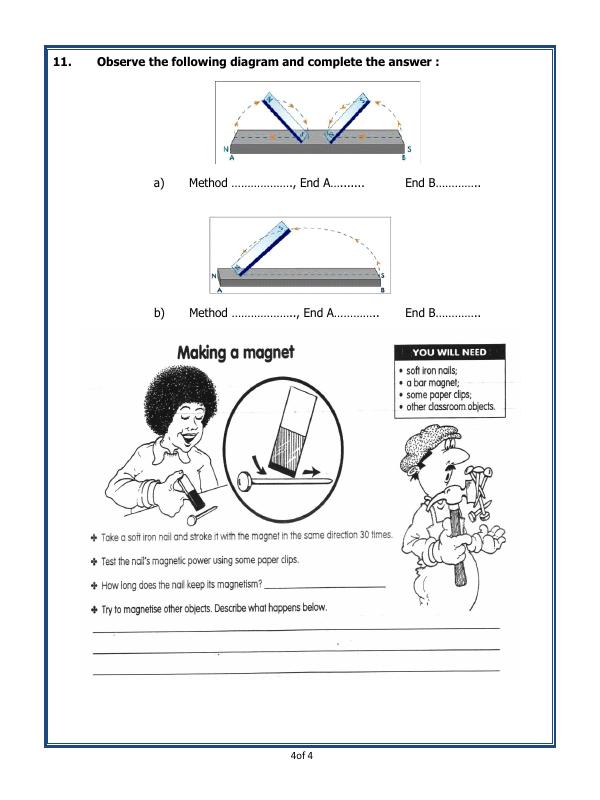 A2Zworksheets:Worksheet of Fun With Magnets-Fun with Science-Science