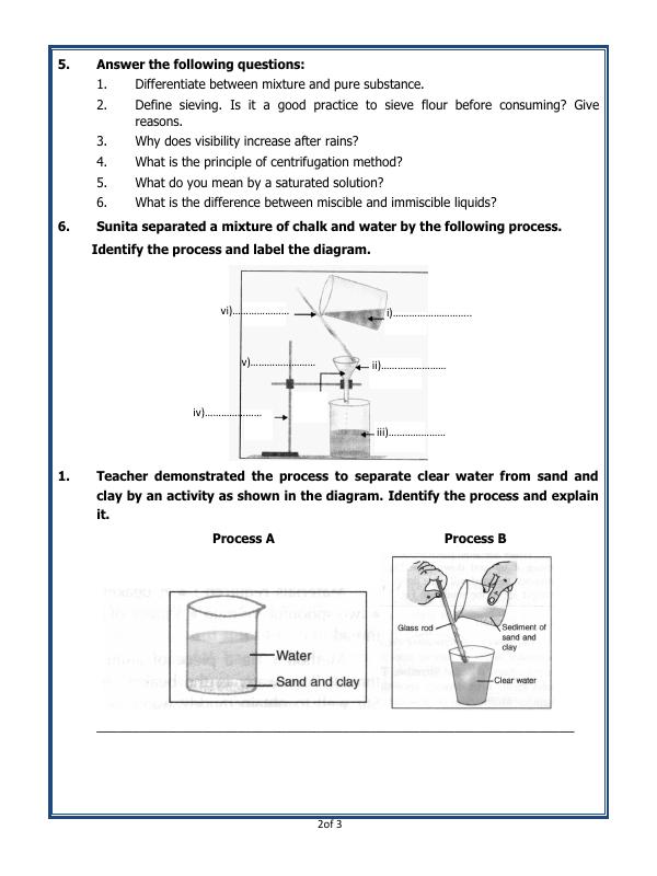 A2Zworksheets:Worksheet of Separation Of Substances-Metals and Non ...