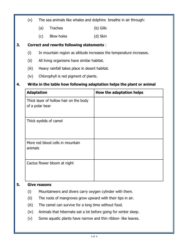 A2Zworksheets:Worksheet of Living Organisms And Their Surrounding ...