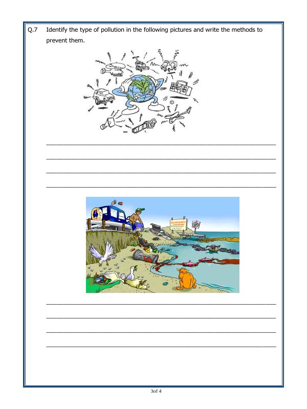 A2Zworksheets:Worksheet of Pollution And Conserevation Of Our ...