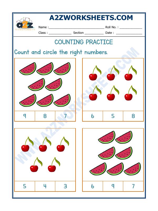A2Zworksheets:Worksheet of Number Recognition Worksheet - 04-Numbers-Maths