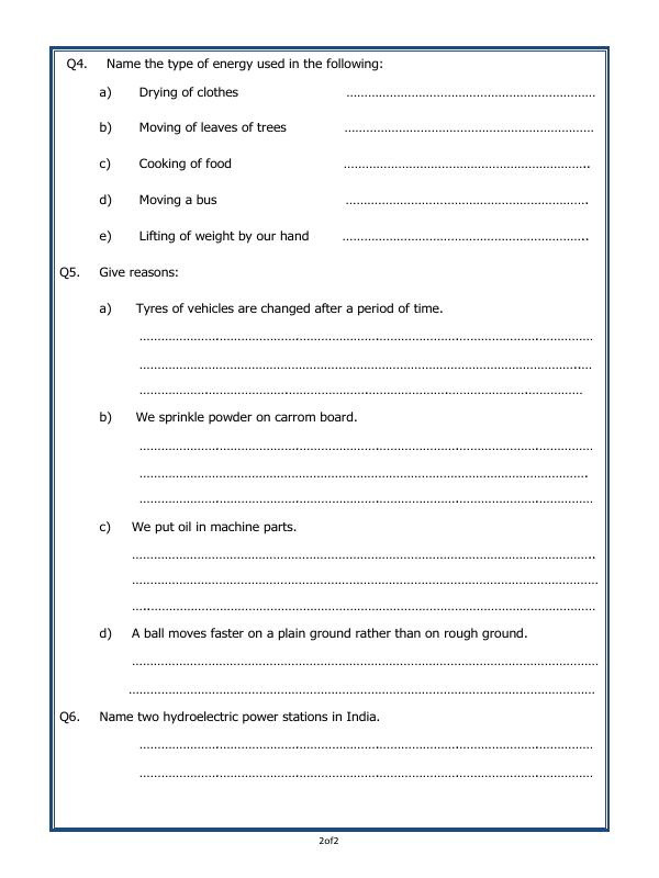 A2Zworksheets:Worksheet of Force, Work And Energy-Motion and ...