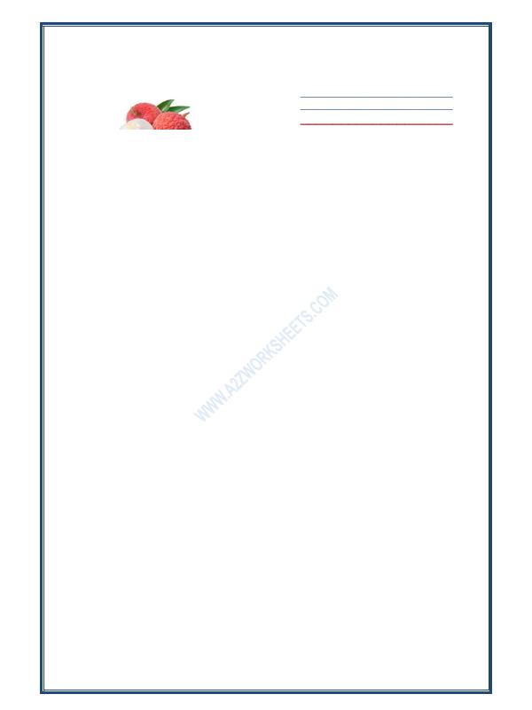 A2Zworksheets:Worksheet of Hindi Worksheet - Name Of Fruits In Hindi ...