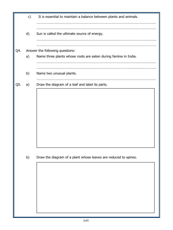 A2Zworksheets:Worksheet of Plants - Our Green Friends-Plants and Living ...