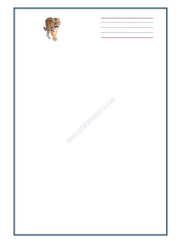 A2Zworksheets:Worksheet of Hindi Worksheet - Name Of Wild Animals In ...