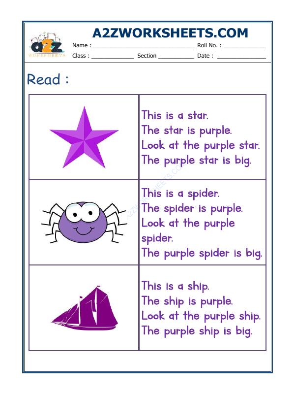 A2Zworksheets:Worksheet of English Reading Practice-11-Reading-English