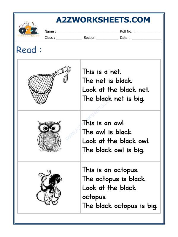 A2Zworksheets:Worksheet of English Reading Practice-20-Reading-English