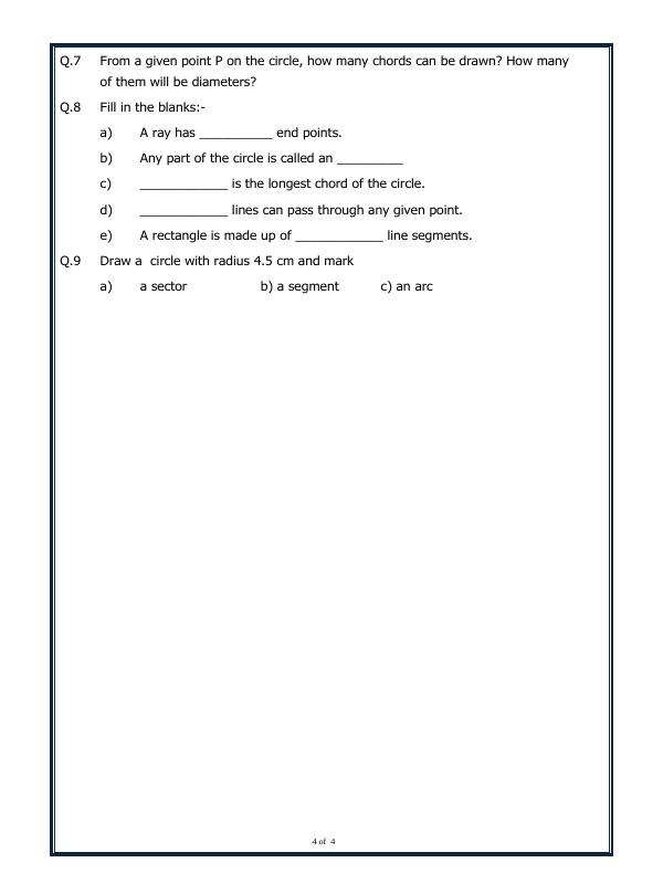 A2Zworksheets:Worksheet of Basic Geometrical Ideas-Geometry-Maths