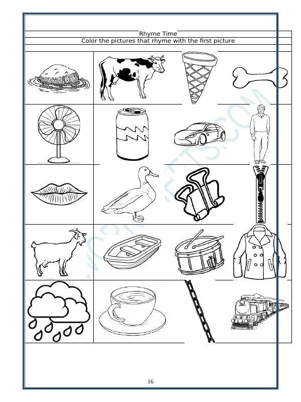A2Zworksheets:Worksheet of Picture Recognition-01-Recognition-English