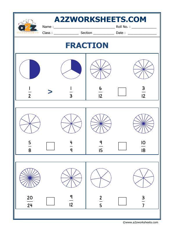 A2Zworksheets:Worksheet of Fun With Fractions-11-Fractions-Maths