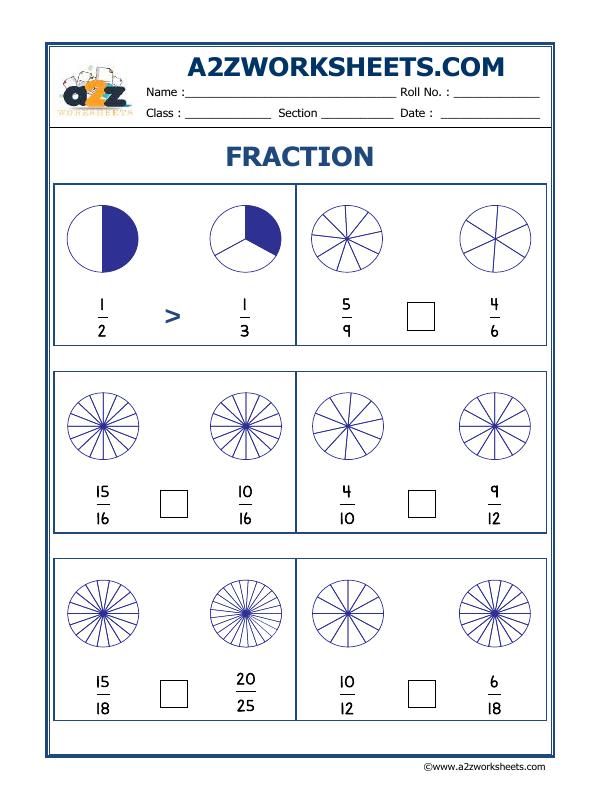 A2Zworksheets:Worksheet of Fun With Fractions - 20-Fractions-Maths