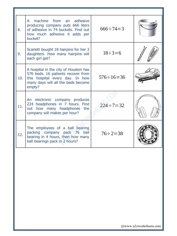 A2Zworksheets:Worksheet of Let's Practice Division-02-Division-Maths