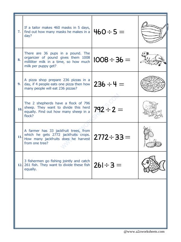 A2Zworksheets:Worksheet of Let's Practice Division-05-Division-Maths
