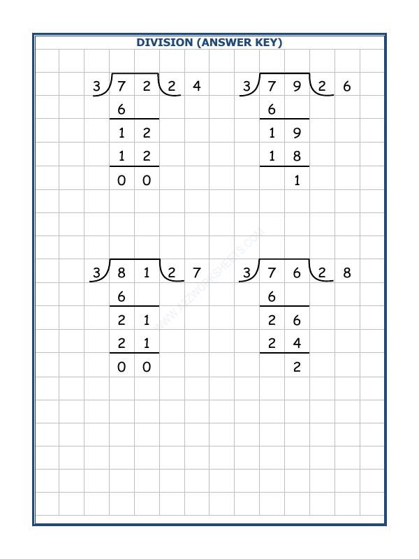 A2Zworksheets:Worksheet of Division By 3 - 11-Division-Maths