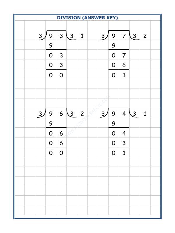 A2Zworksheets:Worksheet of Division By 3 - 12-Division-Maths