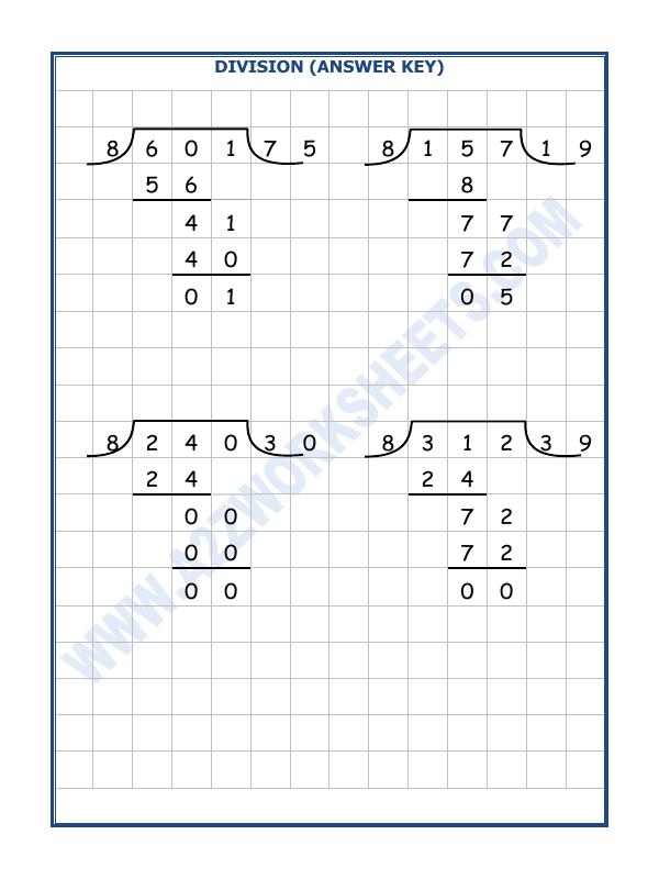 A2Zworksheets:Worksheet of Division By 8 - 47-Division-Maths