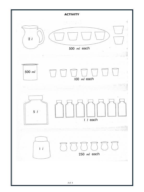 A2Zworksheets:Worksheet of Measurement Of Capacity-Measurement-Maths