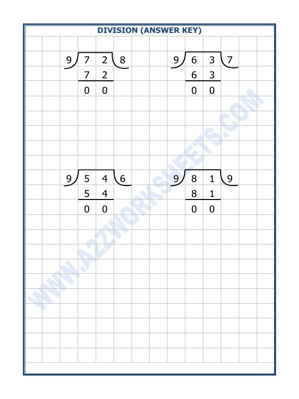A2Zworksheets:Worksheet of Division By 9 - 1-Division-Maths