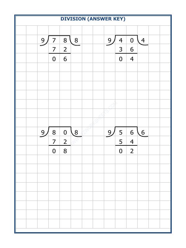 A2Zworksheets:Worksheet of Division By 9 - 12-Division-Maths