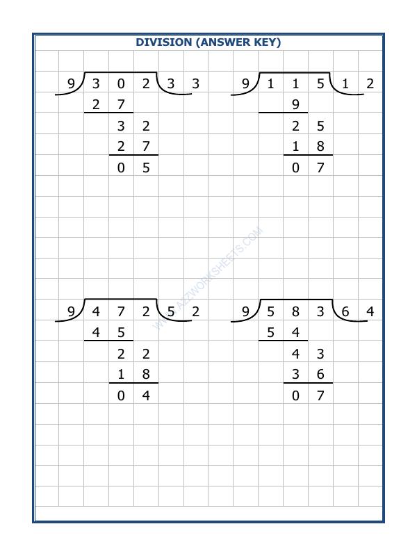 A2Zworksheets:Worksheet of Division By 9 - 29-Division-Maths