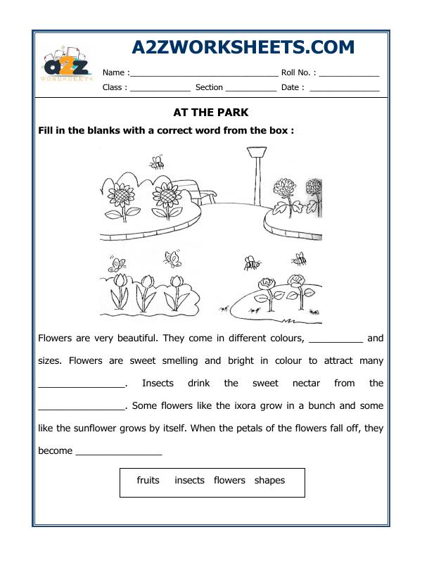 A2Zworksheets:Worksheet of Comprehension Passage-02-Reading-English