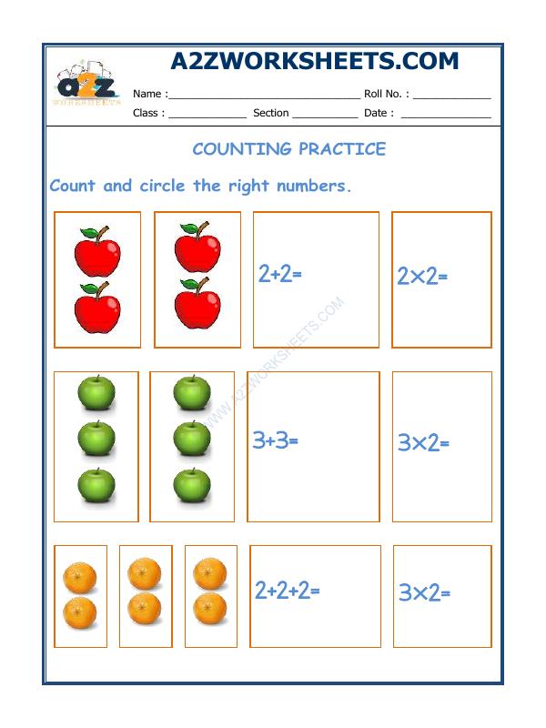 A2Zworksheets:Worksheet of Add And Multiply (Repeated Addition) - 04 ...