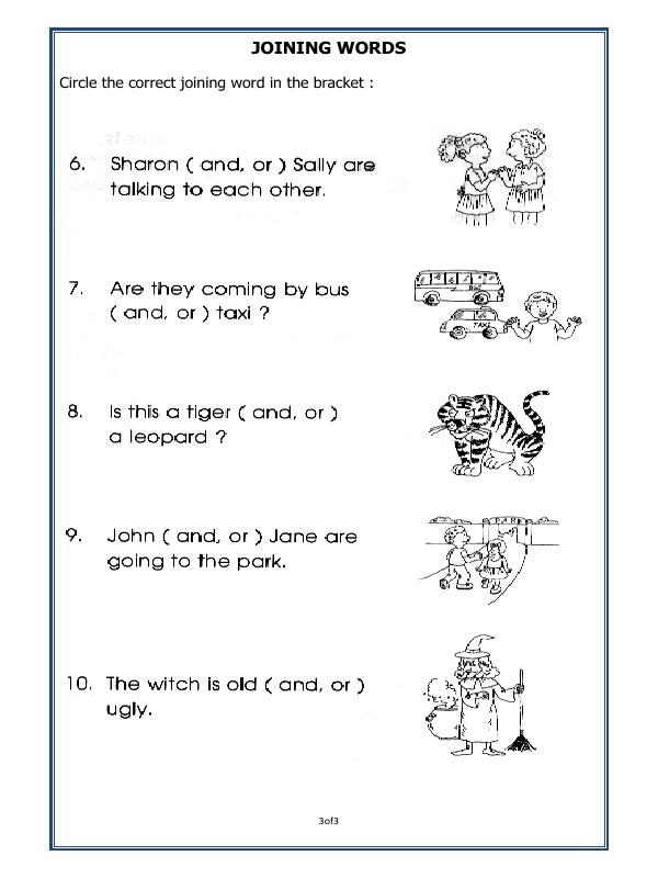 A2Zworksheets:Worksheet of Conjunctions-Grammar-English