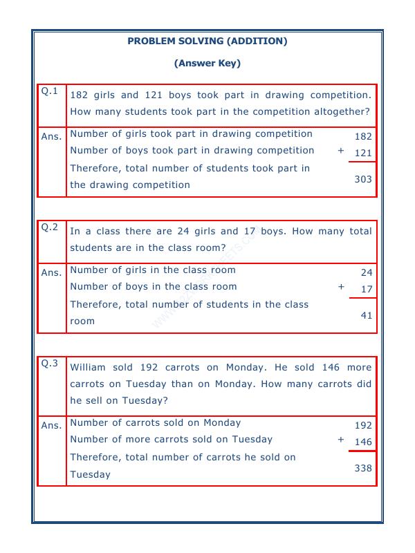 A2Zworksheets:Worksheet of Addition Word Problems - 03-Addition-Maths