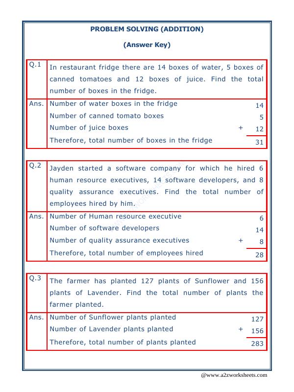 A2Zworksheets:Worksheet of Addition Word Problems - 09-Addition-Maths
