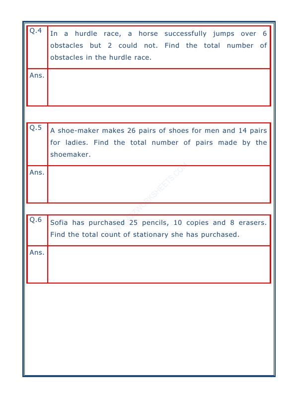 A2Zworksheets:Worksheet of Addition Word Problems - 10-Addition-Maths