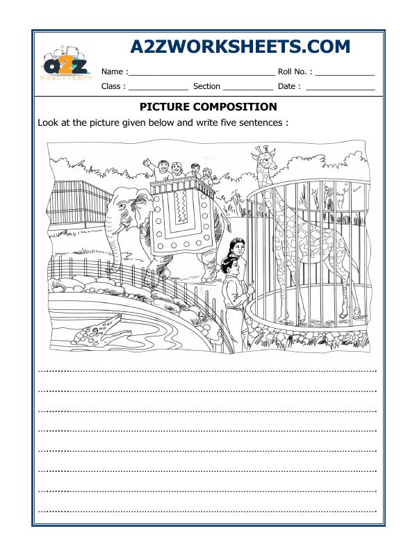 A2Zworksheets:Worksheet of Picture Composition-03-Writing-English