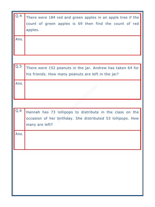 A2Zworksheets:Worksheet of Subtraction Word Problems - 01-Subtraction-Maths