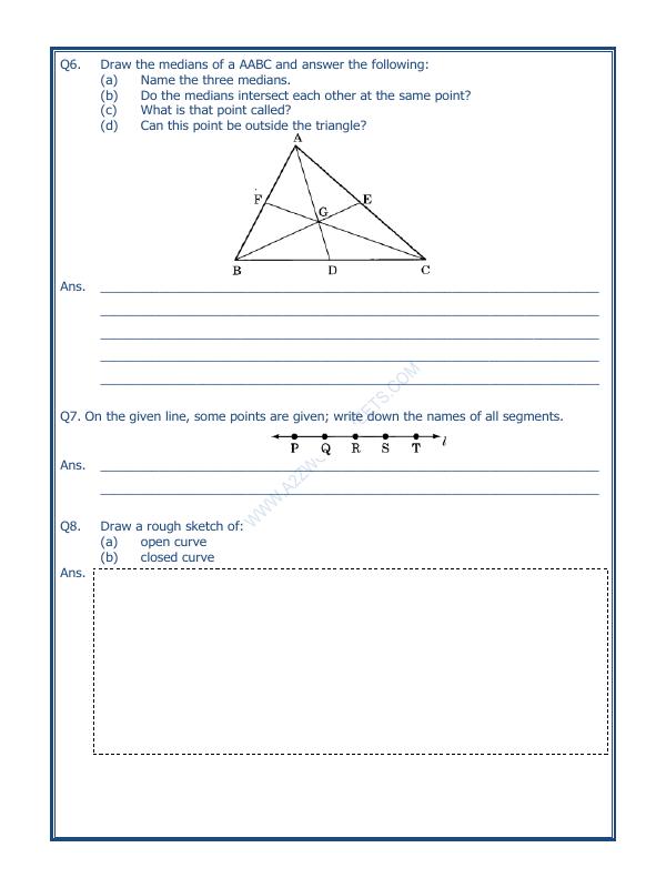 A2Zworksheets:Worksheet of Basic Geometrical Ideas-02-Geometry-Maths