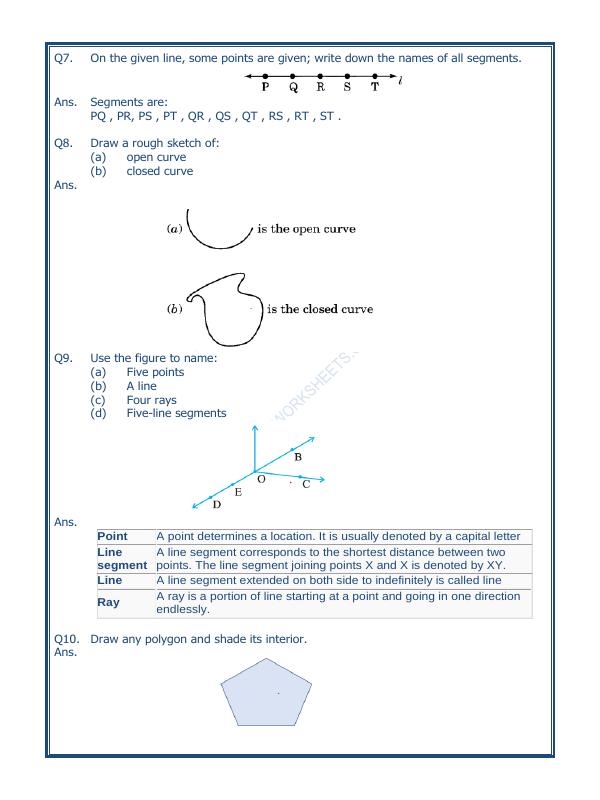 A2Zworksheets:Worksheet of Basic Geometrical Ideas-02-Geometry-Maths