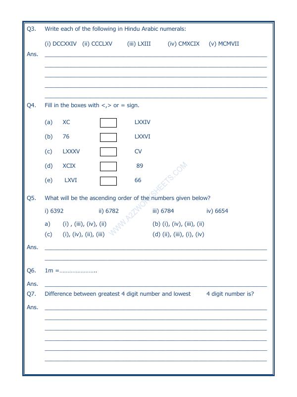 A2Zworksheets:Worksheet of Knowing Our Numbers-04-Numbers-Maths