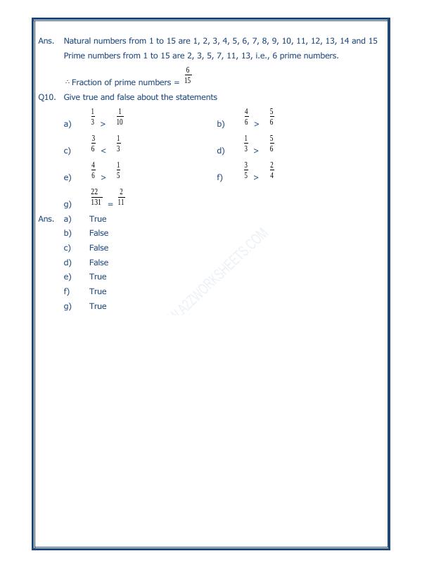 A2Zworksheets:Worksheet of Fractions - 04-Fractions-Maths