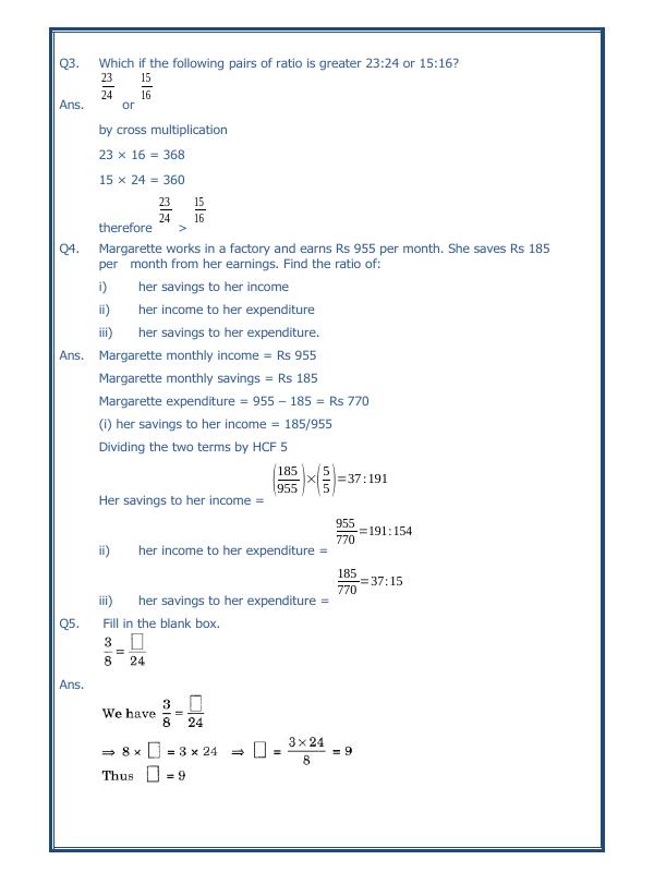 A2Zworksheets:Worksheet of Ratio Proportion And Ratio Proportion And ...