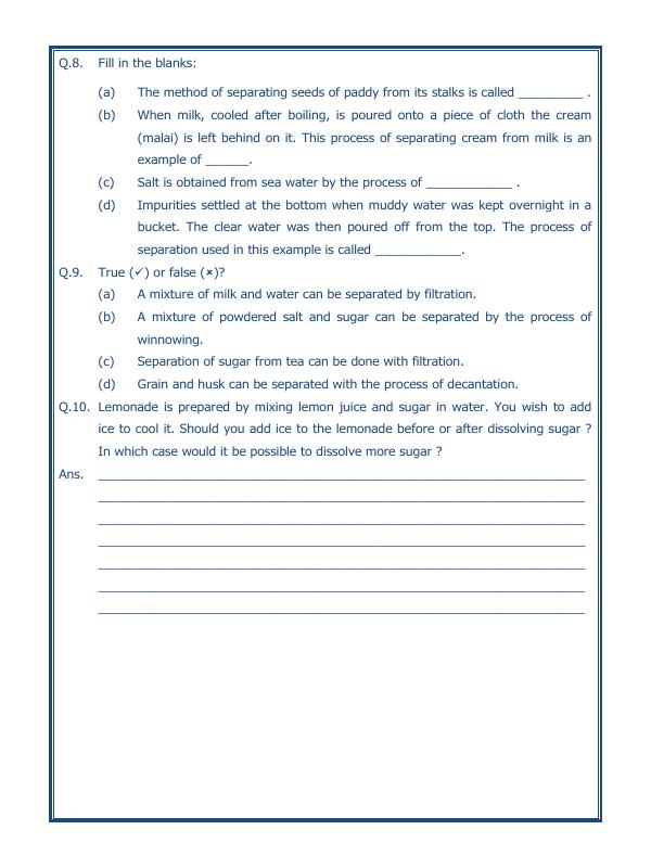 A2Zworksheets:Worksheet of Separation Of Substances-01-Metals and Non ...