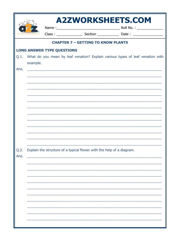 A2Zworksheets:Worksheet of Getting To Know Plants-04-Plants and Living ...