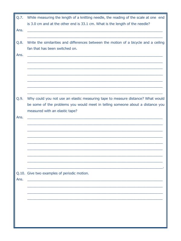 A2Zworksheets:Worksheet of Motion And Measurement Of Distances-01 ...