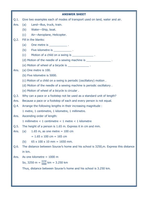 A2Zworksheets:Worksheet of Motion And Measurement Of Distances-01 ...