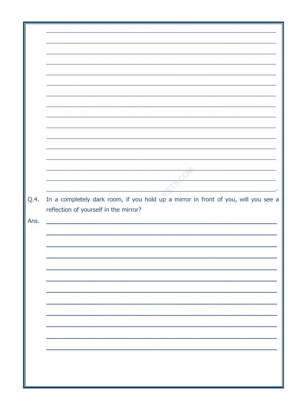 A2Zworksheets:Worksheet of Light Shadows And Reflection-01-Light ...