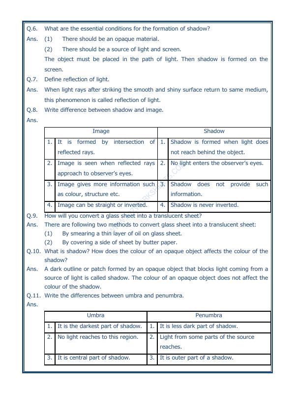A2Zworksheets:Worksheet of Light Shadows And Reflection-02-Light ...