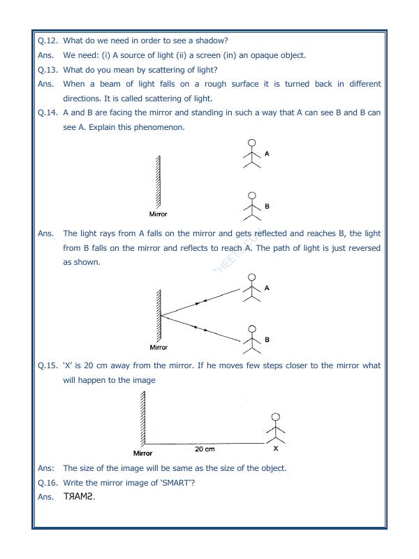 A2Zworksheets:Worksheet of Light Shadows And Reflection-02-Light ...