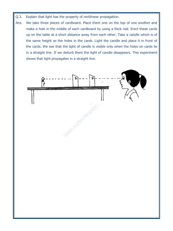 A2Zworksheets:Worksheet of Light Shadows And Reflection-03-Light ...