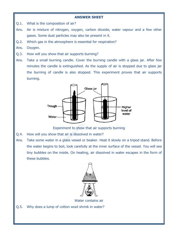 A2Zworksheets:Worksheet of Air Around Us-01-Basic Necessities-Science